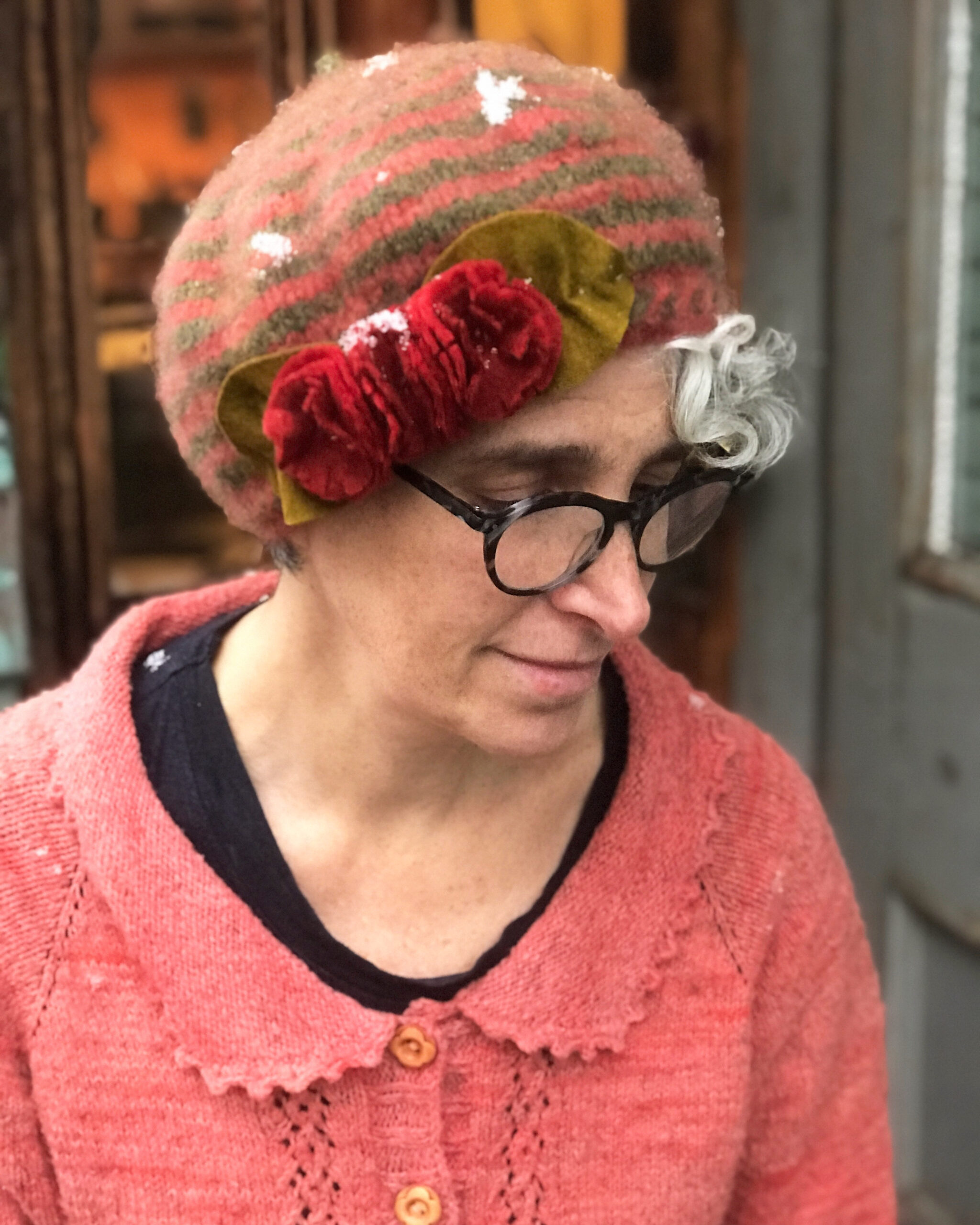 Striped Wool Beret- Custom Made in Many Colours- Collette - The Hat Junkie