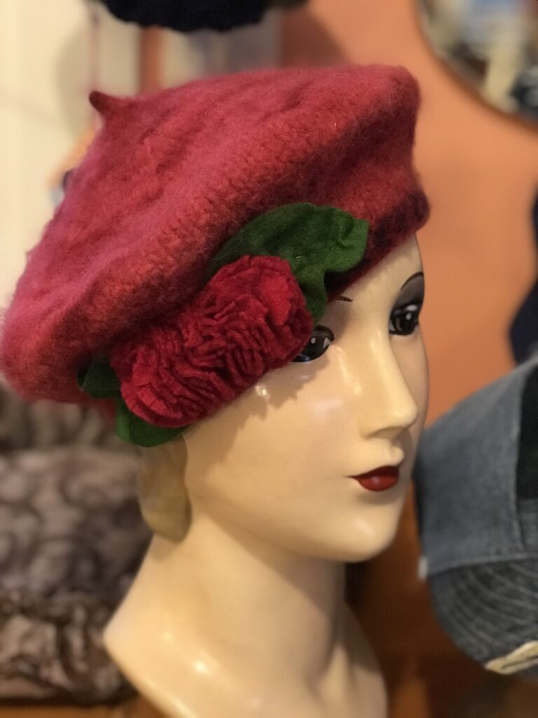 Custom Dyed- Hand Knit and Felted Beret Kit with 2 Patterns and Video ...