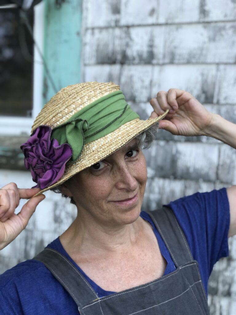 Straw Boater Hat- Betty Boater- Green- Made to Order - The Hat Junkie