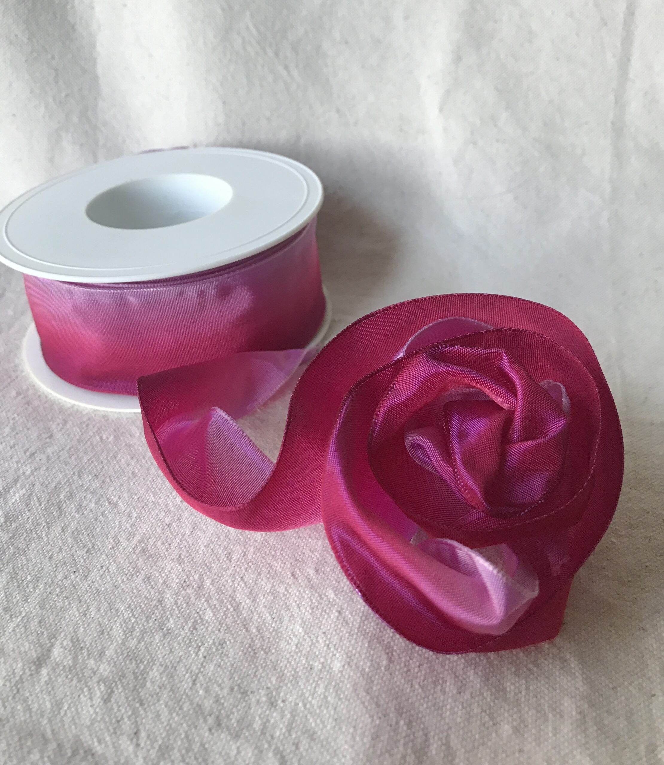 Pink Ombre Wired Ribbon- Made in France- Price per yard - The Hat Junkie